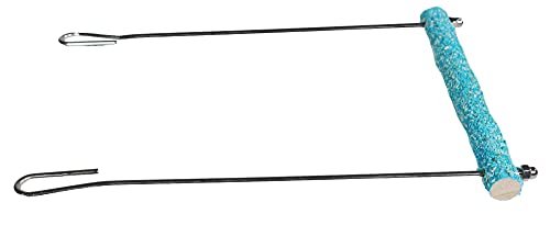 PENN-PLAX Bird-Life Trimmer Plus Cement & Metal Swing β Naturally Trims Nails & Beak β Great for Parakeets, Cockatiels, Finches, and Other Small Birds β Small Size