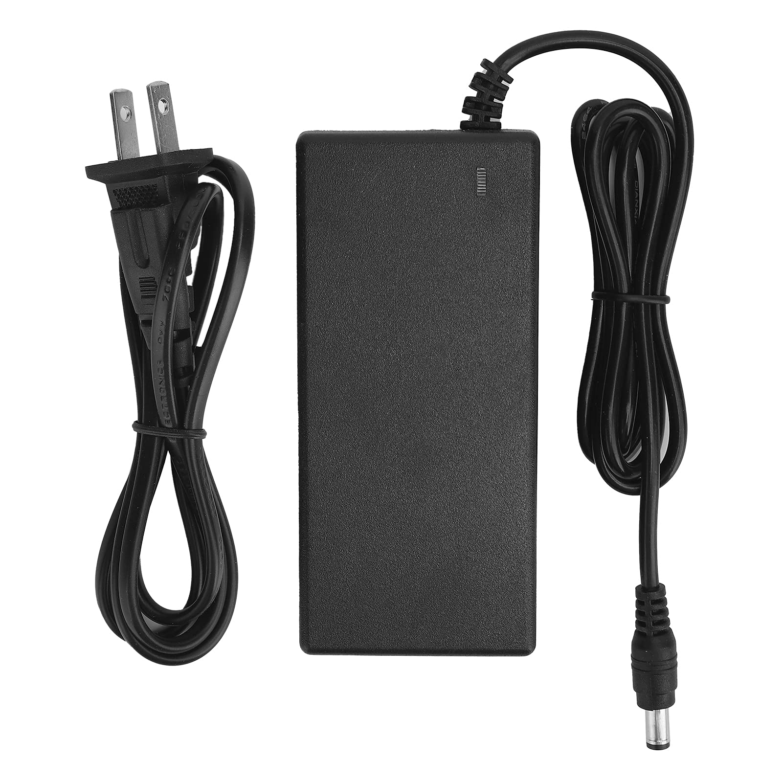 Electric Bike Charger, 42V 2A Electric Bike Lithium Battery Charger Electric Scooter Charger Ebike Charger Replacement Power Adapter for 36V Lithium Battery 5.5mm Port Male Plug Inline Connector