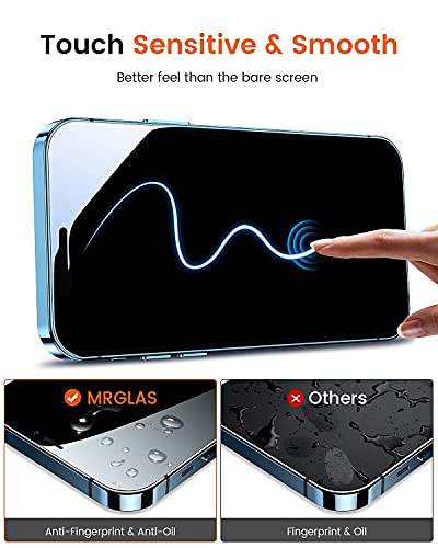 MRGLAS [2+2] Pack Privacy Screen Protector Compatible iPhone 12 Pro Max 6.7 with Camera Lens Protector 9H Tempered Glass [Auto Alignment Kit][10X Military Shockproof] Diamonds HD Glass Film[Anti-Spy]