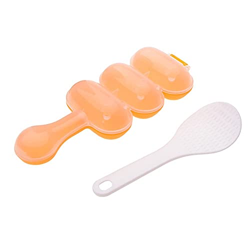 DZHT Rice Ball Molds, DIY Rice Baller Shakers Lunch Maker Mould, Onigiri Mold, Ball Shaped Kitchen Tools Food Decor for Kids, Rice Ball Mold Shaker Sushi Maker Mould with a Mini Rice Paddle (1 Set)