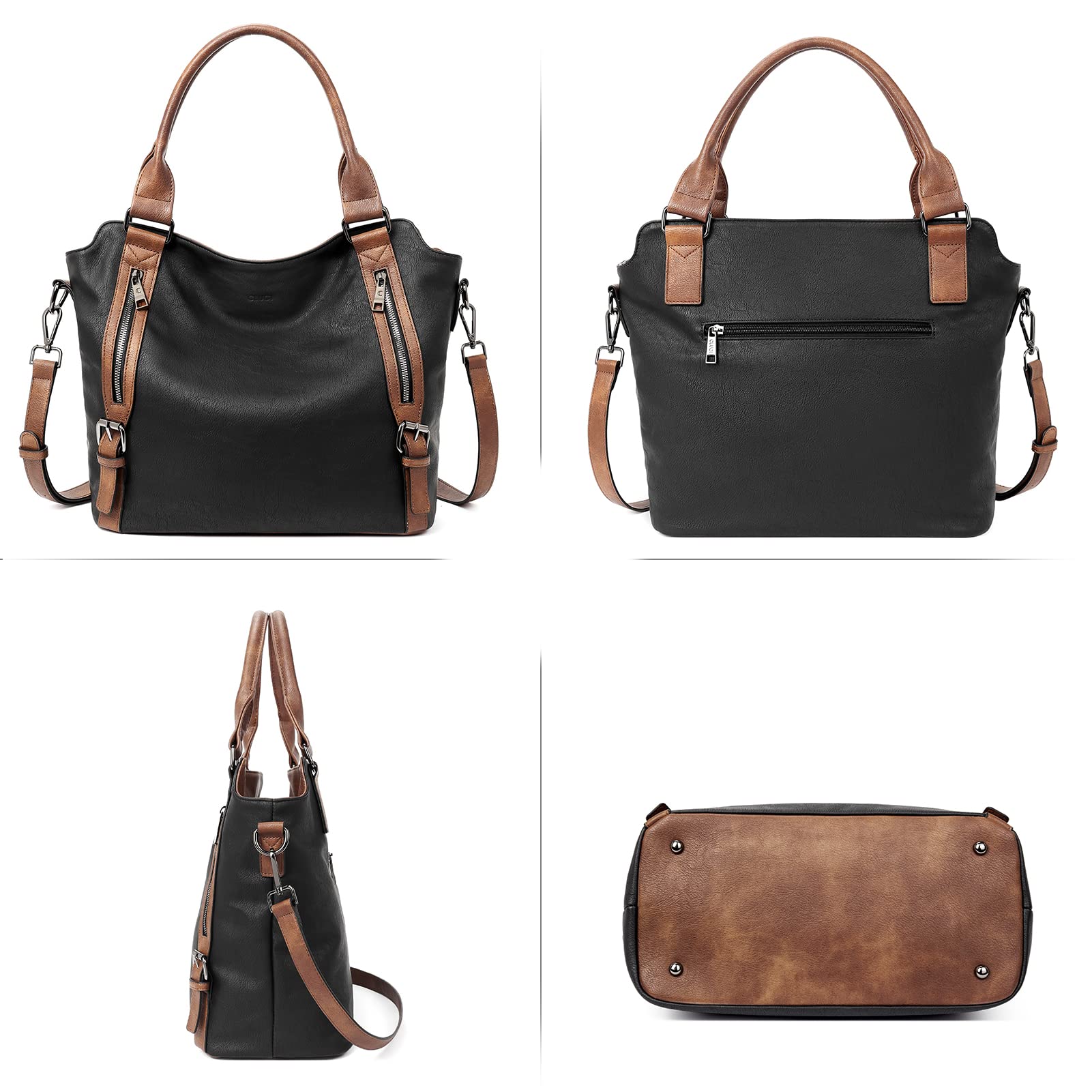 CLUCI Hobo Bags for Women Vegan Leather Handbags Large Ladies Purse Shoulder Bag