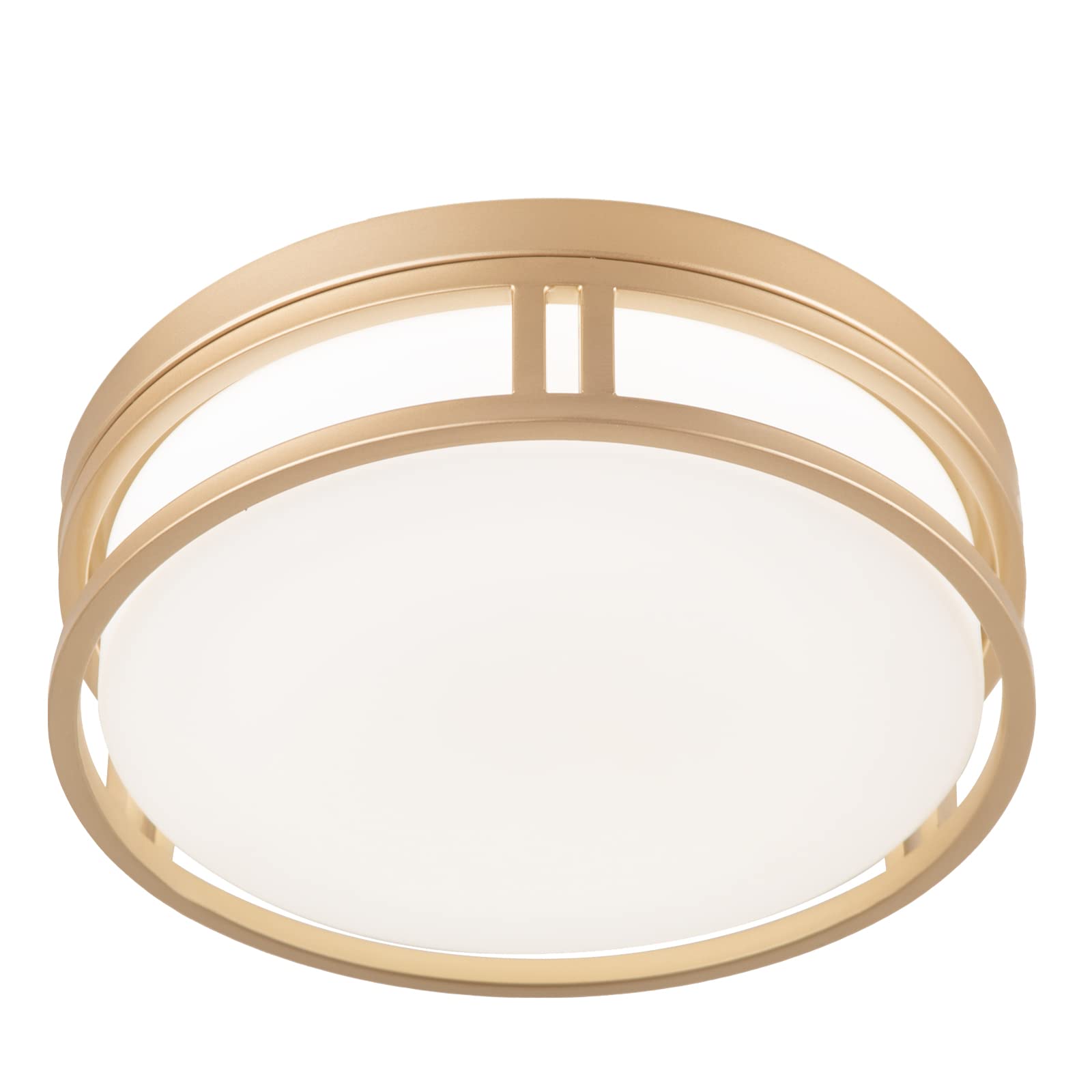 Flynix 12.5 Inch LED Flush Mount Ceiling Light Fixture, 26W, Super Bright 1700 Lumens, 3 Color 3000K/4000K/5000K, Dimmable Ceiling Lamp for Bedroom Hallway Bathroom Kitchen (Gold)