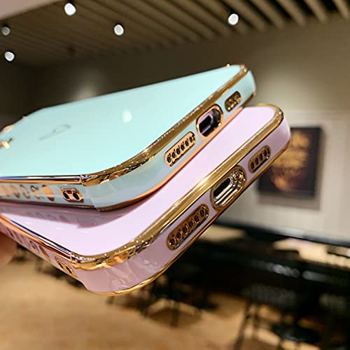 LUTTY Compatible with iPhone 12 Pro Max Case Cute, Luxury Electroplate Edge Bumper Case, Full Camera Lens Protection Raised Reinforced Corners iPhone 12 Pro Max Case (6.7 Inch) -Candy Pink