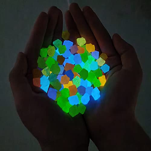 BallHull 1.4cm Decoration Fish Tank Gravel, Rocks Glowing in The Dark for Fish Turtle Tanks, Gardens, Flower Pots, 300 Pcs.