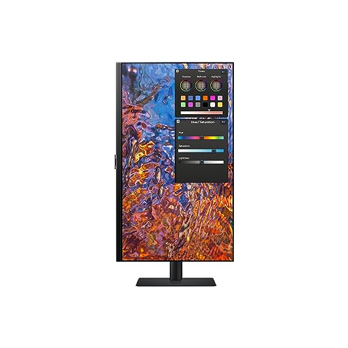 SAMSUNG 32-Inch ViewFinity S80PB Series UHD Monitor, DCI-P3 98%, VESA DisplayHDR 600, IPS Panel, Matte Display, USB-C, PIP/PBP, Intelligent Eye Care, LS32B806PXNXGO, 2023,Black
