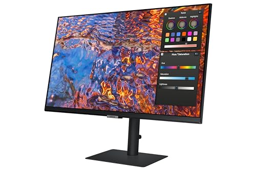 SAMSUNG 32-Inch ViewFinity S80PB Series UHD Monitor, DCI-P3 98%, VESA DisplayHDR 600, IPS Panel, Matte Display, USB-C, PIP/PBP, Intelligent Eye Care, LS32B806PXNXGO, 2023,Black