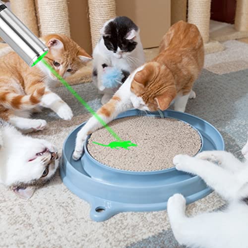 Cat Toys for Indoor Cat Kitten Toys Pointer for Interactive Playing, Cat Flashlight LED Projection, USB Rechargeable Pet Dog Chasing Toys, Pack of 2