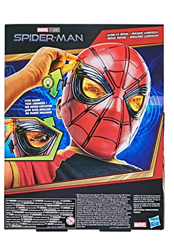 Spider-Man Marvel Glow FX Mask Electronic Wearable Toy with Light-Up Moving Eyes for Role Play, for Kids Ages 5 and Up