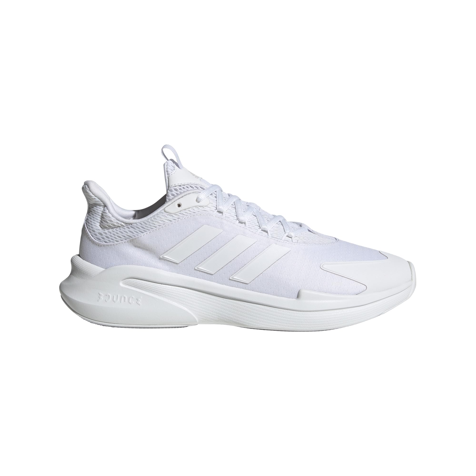 adidas Men's Alphaedge + Sneaker, White/White/Grey, 10.5