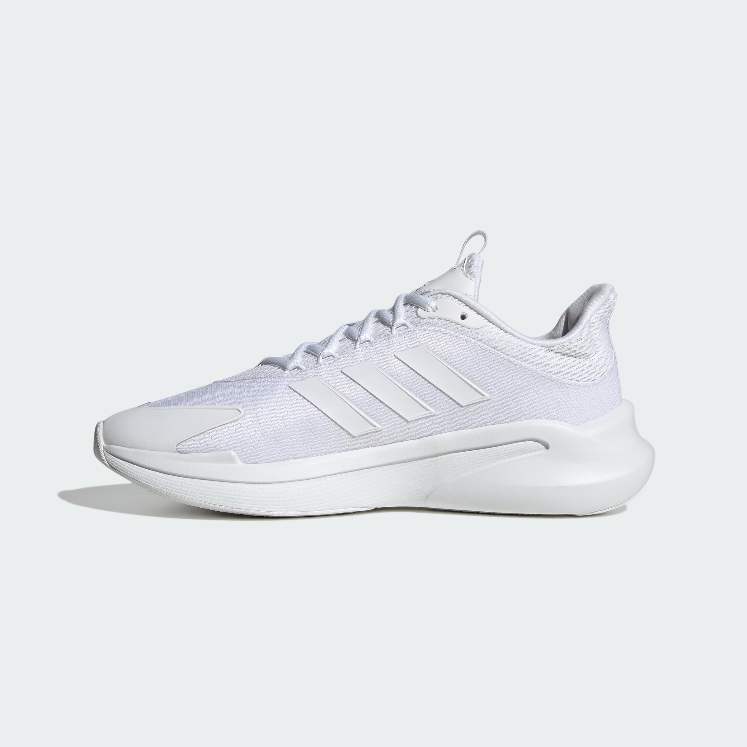 adidas Men's Alphaedge + Sneaker, White/White/Grey, 10.5