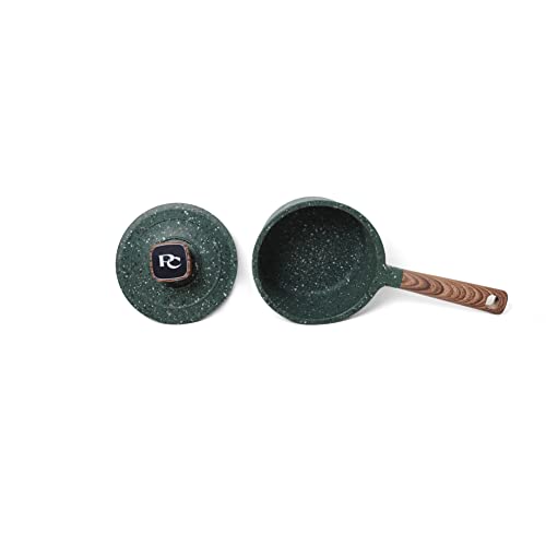 PHANTOM CHEF 1.5 QT Saucepan with Granite finish & Lid | PFOA Free | Small Nonstick 1.5 Quart Sauce Pot | Induction Compatible | Dishwasher & Oven Safe | Stay-Cool Handle | Easy to Clean (Green)
