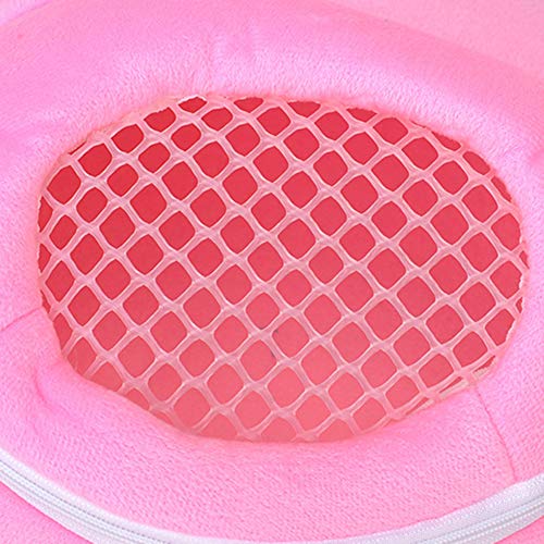Heave Pet Carrier Bag Portable Small Animals Breathable Mesh Pouch Outgoing Travel Backpack Sleeping Bed for Hamster Guinea Pig Hedgehog Suger Glider Squirrel Blue S