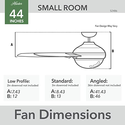 Hunter Fan Company 52486 Anisten Ceiling Fan, Matte Black