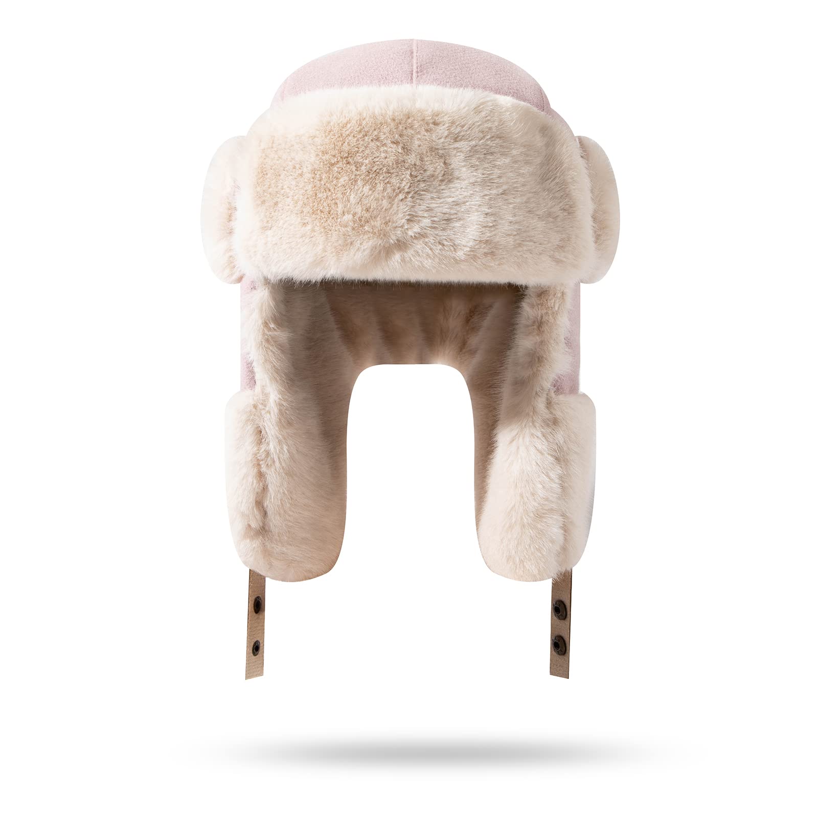 CLAPE Winter Trapper Hats Warm Russian Trooper Faux Fur Hat with Ear Flap Aviator Cap Unisex Ushanka Hat for Hunting