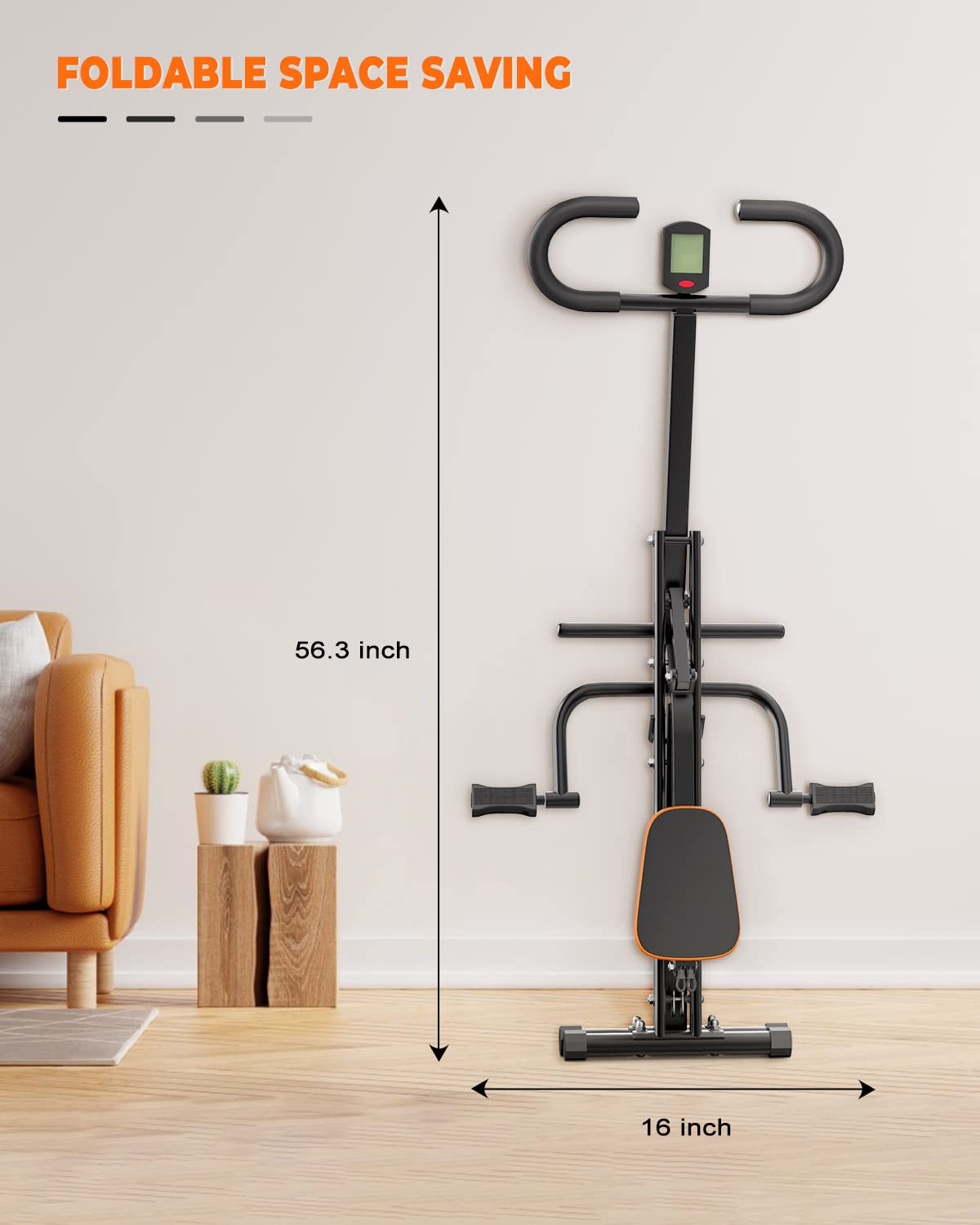 Dskeuzeew Squat Machine for Home with LCD Monitor Squat Exercise Equipment for Home Gym Fitness