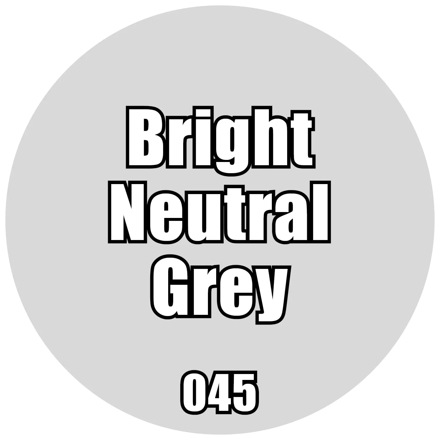 Monument Hobbies 045-Pro Acryl Bright Neutral Grey Acrylic Model Paints for Plastic Models - Miniature Painting, no-clog cap, comes loaded with glass agitator