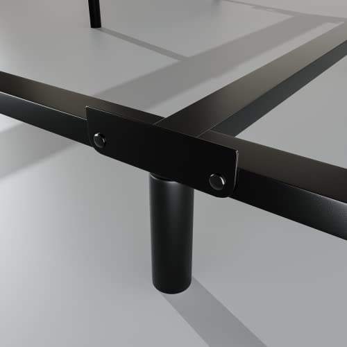 Homdock King Size Metal Bed Frame-7 Inch High Heavy Duty Bed Base with 9-Leg Support for Box Spring & Mattress, Elegant Black Finish