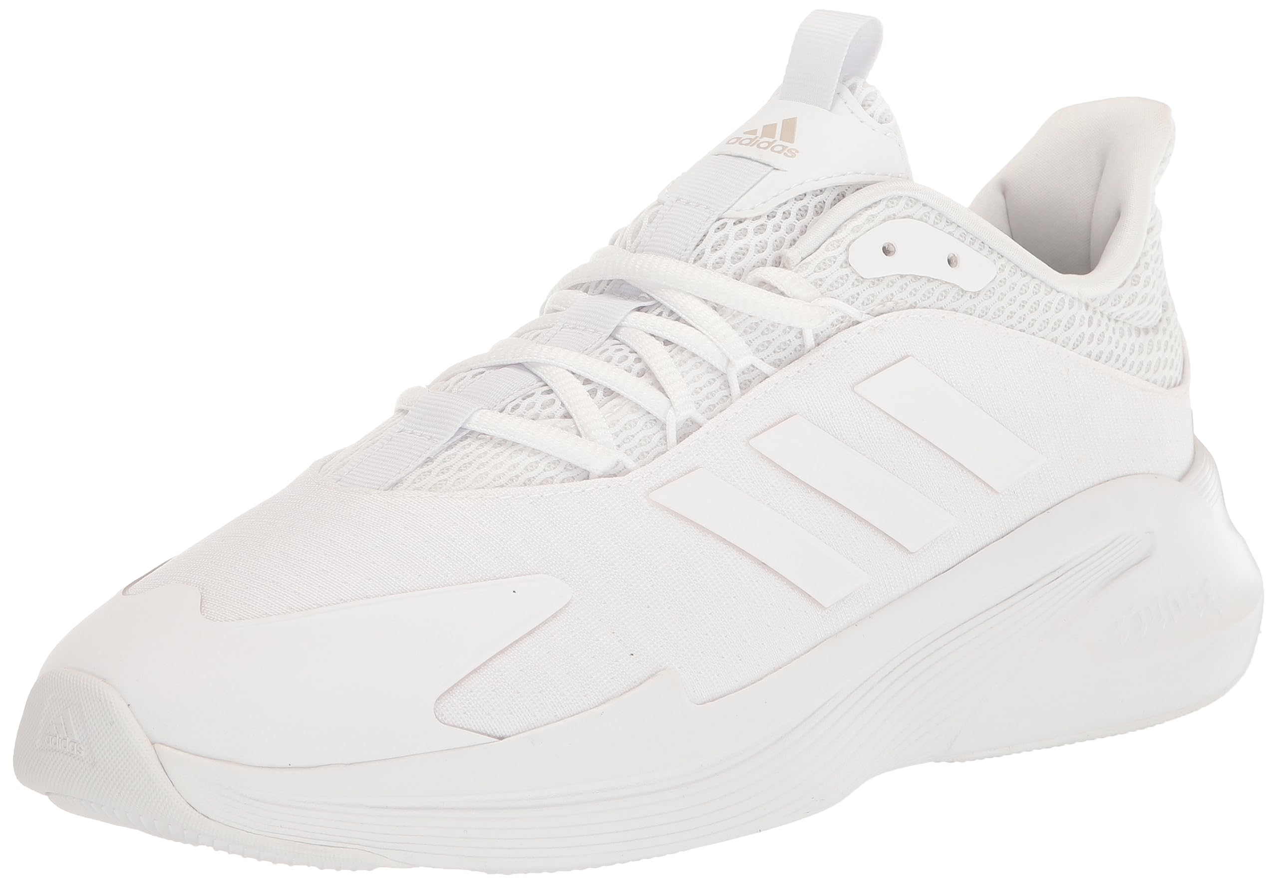 adidas Men's Alphaedge + Sneaker, White/White/Grey, 10.5