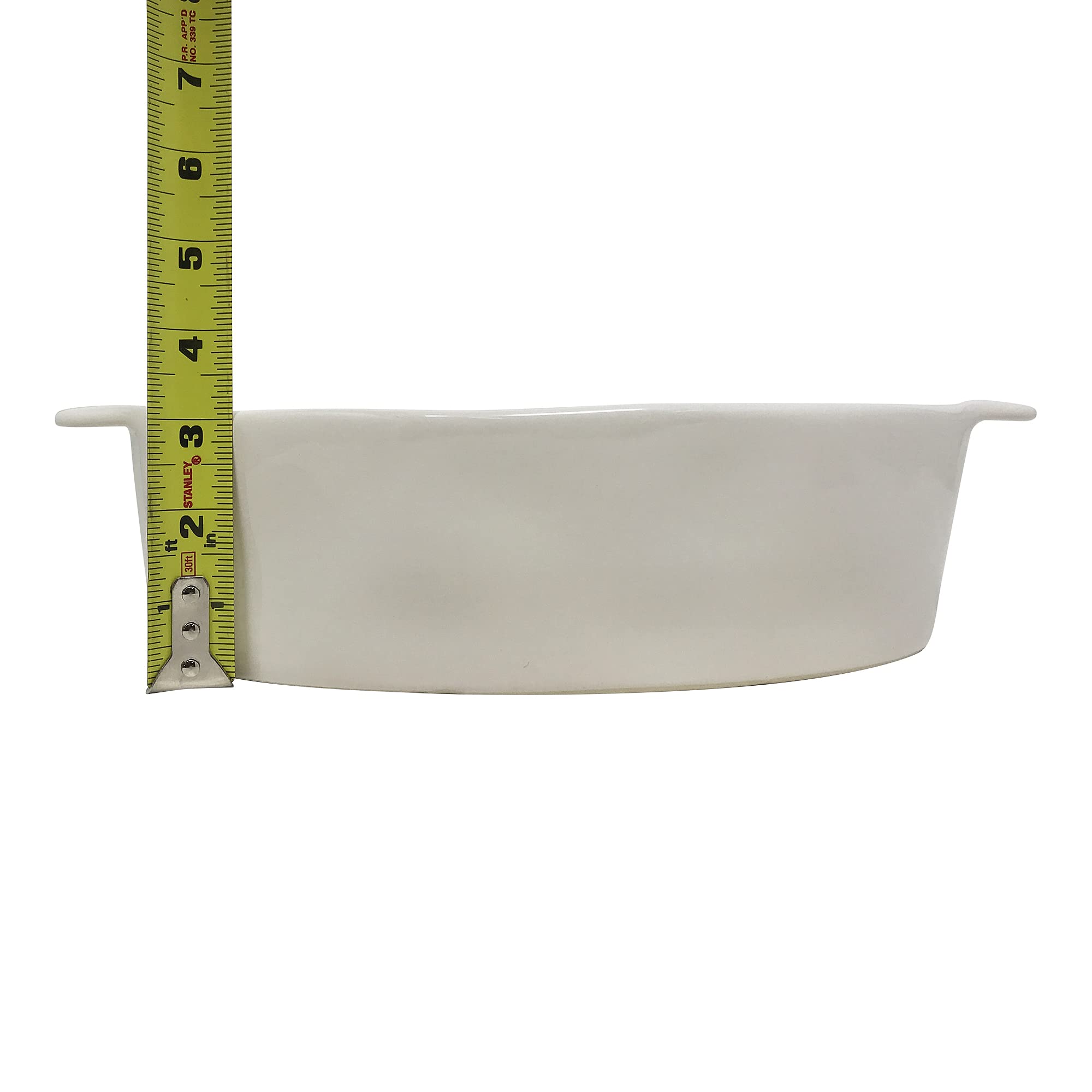 Rae Dunn Ceramic Serveware (Mashed/White/Wooden Spoon, 13" x 8" x 3")