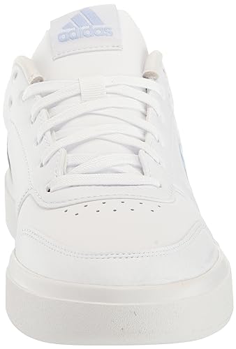 adidas Women's Park St Sneaker, White/White/Blue Dawn, 8.5
