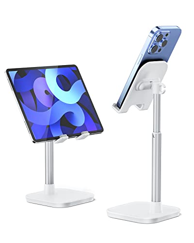 narmle Cell Phone Stand, Adjustable Phone Stand for Desk, Desktop Phone Holder Stand, Tall Phone Stand Cradle Compatible with iPhone, Galaxy and All Smart Phones