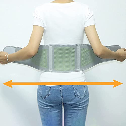 Self-Heating Wormwood Waist Belt, Magnetic Nursing Lumbar Support Waist Heating, 45° Lasting Self Heating Breathable Support Belt, Portable Menstrual Heating Pad, for Abdominal Pain Relief. (S)