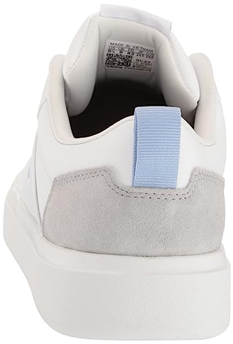 adidas Women's Park St Sneaker, White/White/Blue Dawn, 8.5