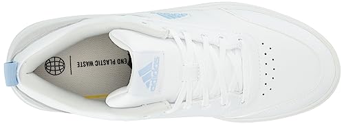 adidas Women's Park St Sneaker, White/White/Blue Dawn, 8.5