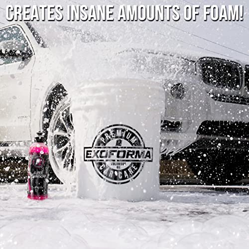 ExoForma Super Foam Soap - High Suds Car Wash, pH Neutral Formulation works great With Foam Cannons, Leaves Behind A Streak Free, No Spot Finish