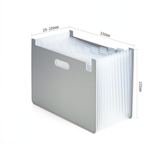 ZQS Magazine File Holder, Desk Organizer File Folder for Office Organization and Storage, Sturdy Plastic Binder Organizer, 13 Vertical Compartmente，Desktop Accessories for Home and Office Storage