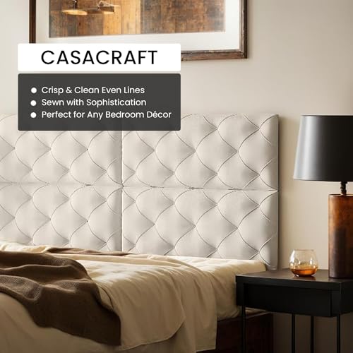 King Headboard Queen Size - Diamond Tufted Twin Headboard - Upholstered Queen Bed Wall Headboard Full- Peel & Stick Headboards Panels Queen Size - Diy headboard King Only - Wall Mounted Bed Headboard