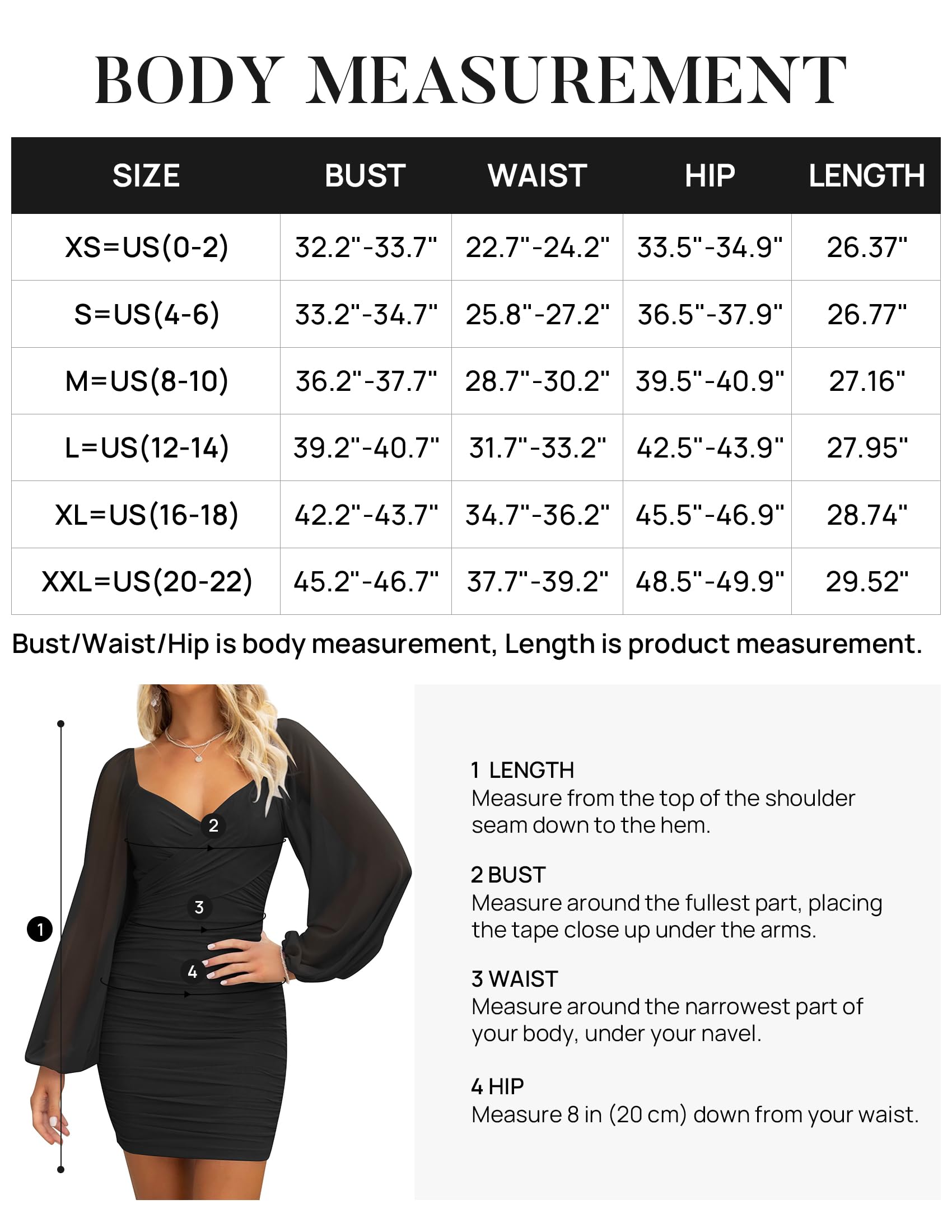 ZESICA Women's Sexy V Neck Ruched Bodycon Mini Dress Puff Long Sleeve Cocktail Wedding Party Short Dresses,Black,Large