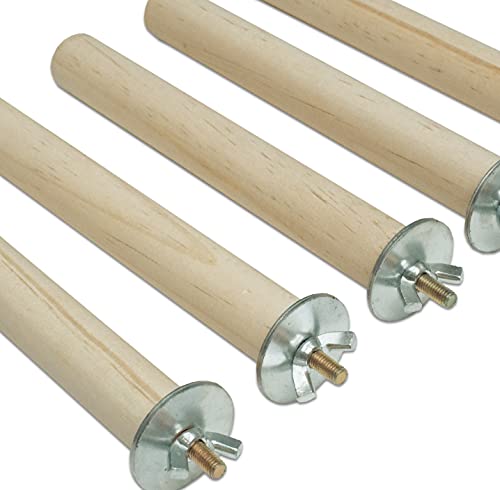 5 Pack EndearingTails Birdcage Stand (Natural Color), Natural Wood Perch Toys for Small Parrot, Like Parakeets, Lovebirds, Cockatiels