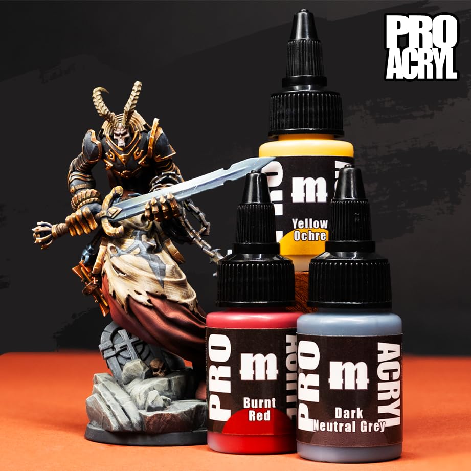 Monument Hobbies Pro Acryl PRIME 002 - Black Acrylic Model Paints for Plastic Models - Miniature Painting