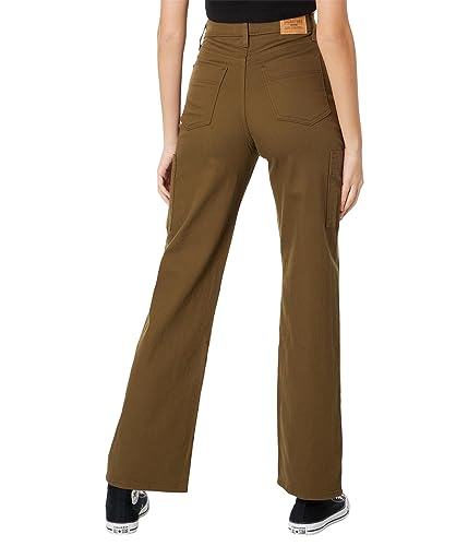 Levi Strauss Signature Gold Women's Heritage High Rise Loose Utility Jean (Standard and Plus), Dark Moss, 16