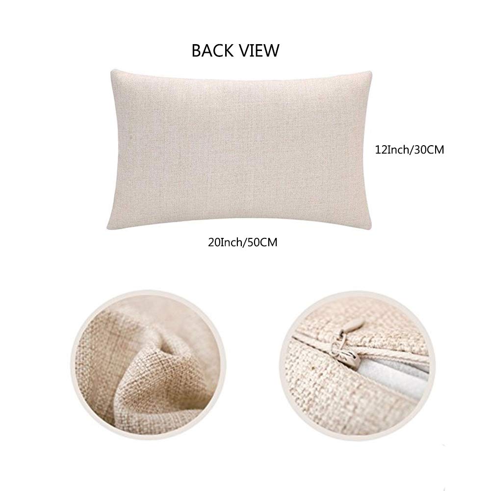 Easternproject I Love Us Throw Pillow Covers Housewarming Family Lover Home Decorative Lumbar Pillow Covers 12x20 Inch Black White