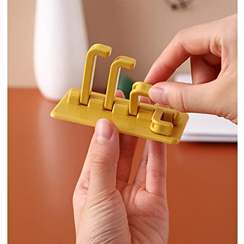 8pcs Colorful Rotating Sticky Wall Hooks for Kitchen Bathroom Wall,Adhesive Hook Hanger for Keys Towels Clothes Bags with 4 Color
