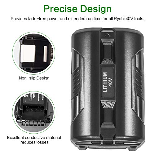 Futurebatt [2-Pack] High Output 6.0 Ah! 40 Volt Replacement Battery for RYOBI 40V Power Tools OP4026 OP40201 OP4030 OP4040 OP4050 OP4060 for RYOBI 40V Batteries
