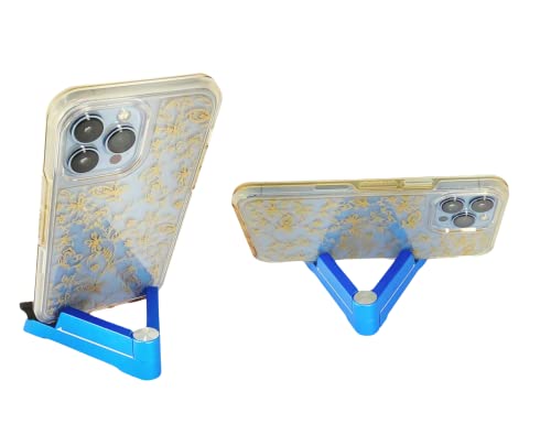 JBGold Foldable Aluminum Cell Phone Holder Stand for Desk (Silver) Portable Phone Stand