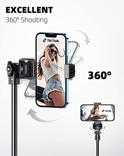 ANGFLY 67" Phone Tripod & Selfie Stick, Extendable Cell iPhone Tripod Stand with Remote and Phone Holder, Tripod for iPhone Compatible with iPhone 14 Pro Max 13 12/Android/Camera