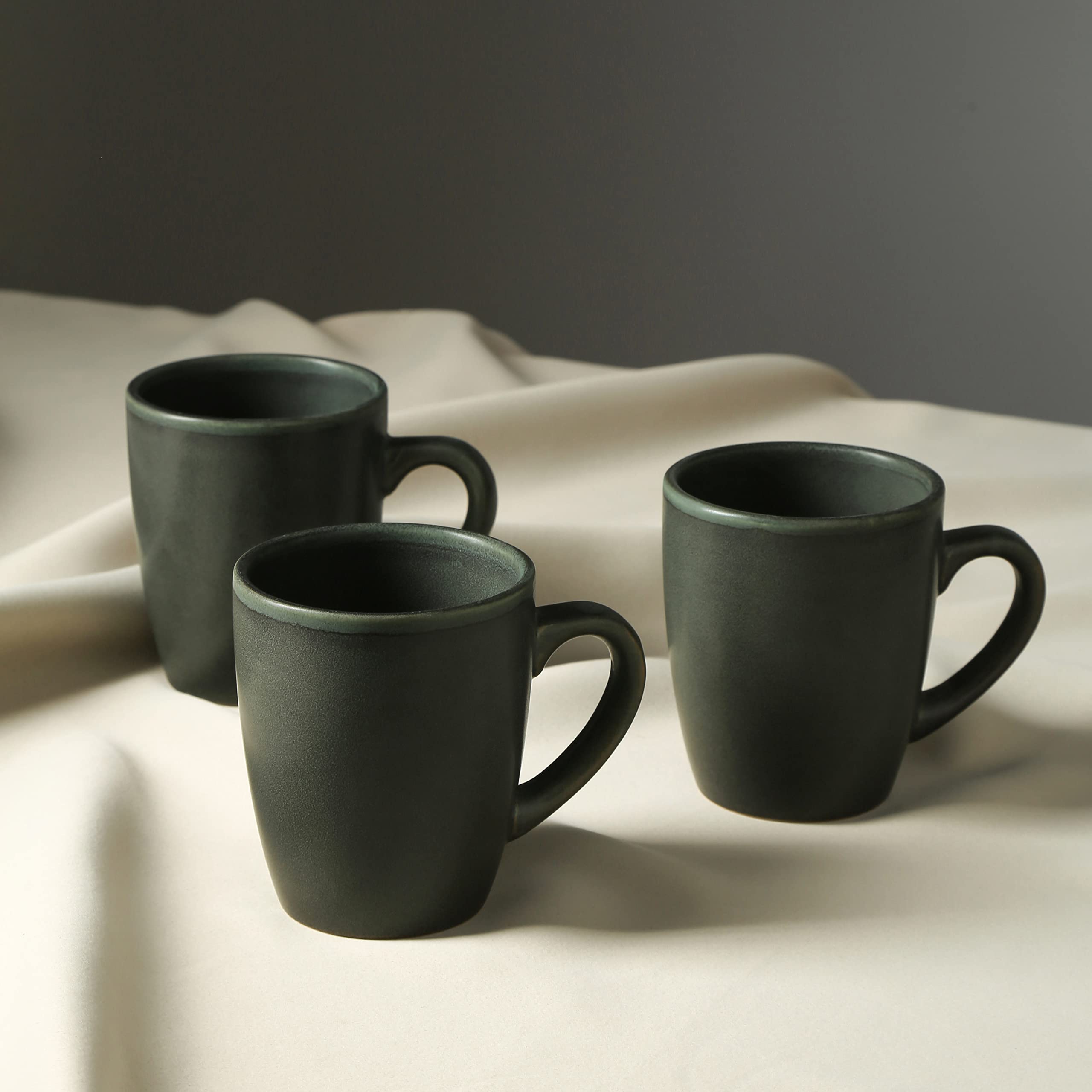 Stone Lain Grao Stoneware 16-Piece Dinnerware Set, Green