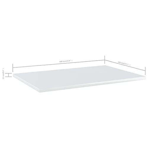 KTHLBRH (Quick Delivery) can be Combined with Other Products, Bookshelf cabinets, Bathroom cabinets, Floating Shelves, etc. Bookshelf Boards 4 pcs High Gloss White 23.6"x15.7"x0.6" Chipboard