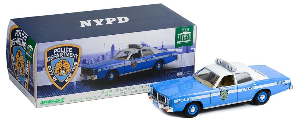 Greenlight 19132 Artisan Collection - 1978 Dodge Monaco - New York City Police Dept 1:18 Scale