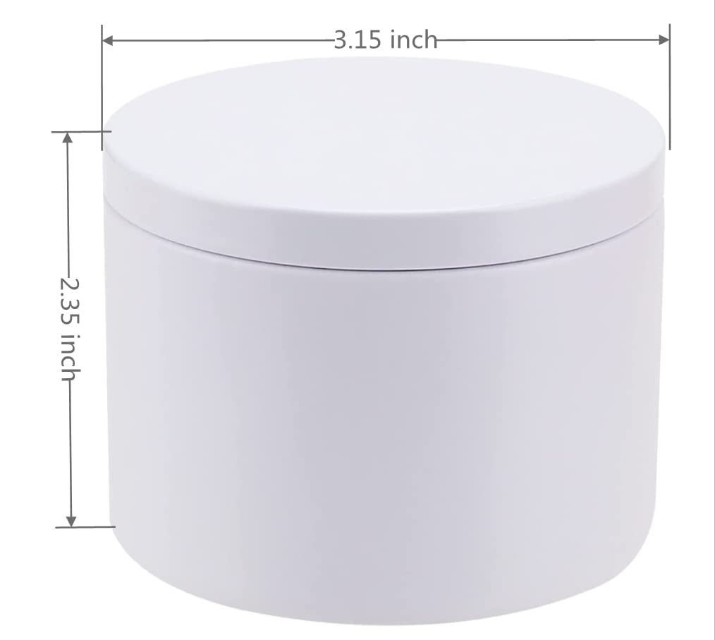 8oz Candle tins with lids,24 Pieces White Candle Jars,Bulk Candle tins for Making Candles,Candle Making Jars