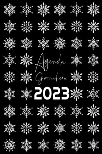 agenda 2023 giornaliera: un giorno per pagina ,con orari 07:00 TO 20:00 12 mesi 2023 ,A5 / 365 giorni / fiocchi di neve . (Italian Edition)