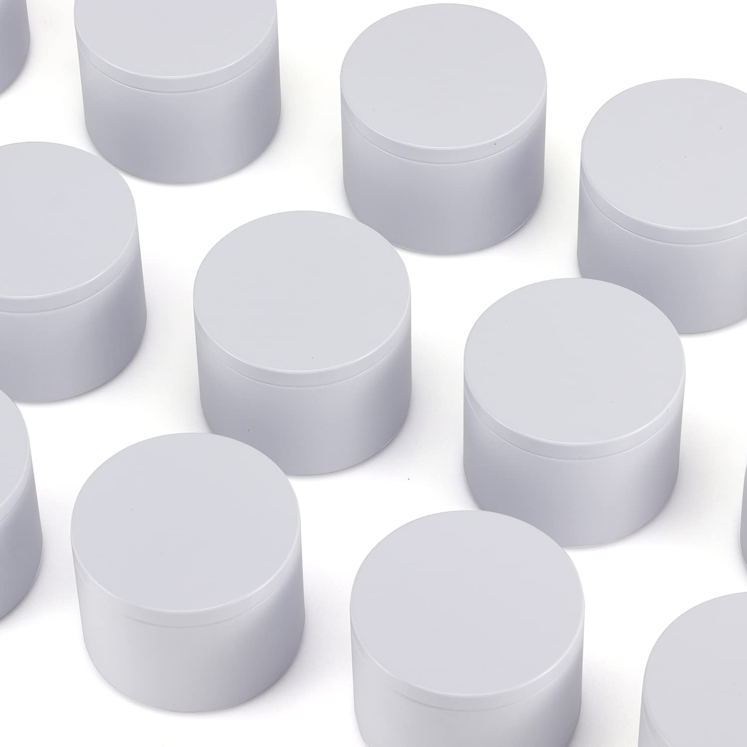 8oz Candle tins with lids,24 Pieces White Candle Jars,Bulk Candle tins for Making Candles,Candle Making Jars