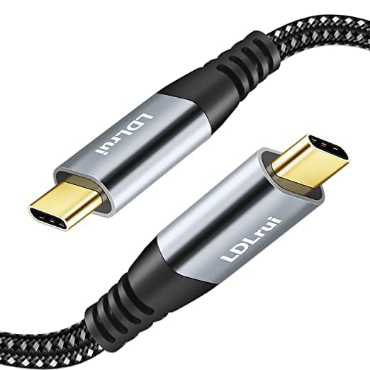 LDLrui Short USB C to USB C Cable 20Gbps Data Transfer Cable 1FT USB 3.2 Type C Gen2 PD 100W Fast Charging 4K Video Monitor Cord Compatible for Thunderbolt 3/4 MacBook iPad Galaxy Chromebook etc.