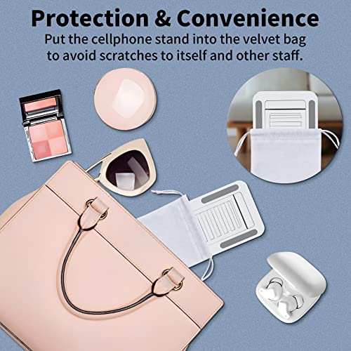 TITACUTE Cell Phone Stand for iPhone 14 Pro Max 13 12 11 XR Samsung A53 S22 S21 S20 Galaxy Z Flip 4 Pixel Aluminum Adjustable Cradle Holder Tablet Kickstand iPad Mini Air Desk Home Office, Silver