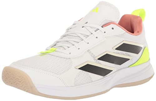 adidas Women's AvaFlash Sneaker, White/Core Black/Lucid Lemon, 7.5