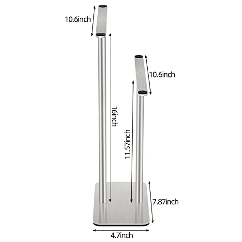 Towel Rack,Hand Towel Holder for Bathroom,Kitchen Hand Towel Rack for Countertop Vanity,Double-T Hand Towel Stand with Base,Metal Towel Stand,Brushed Nickel
